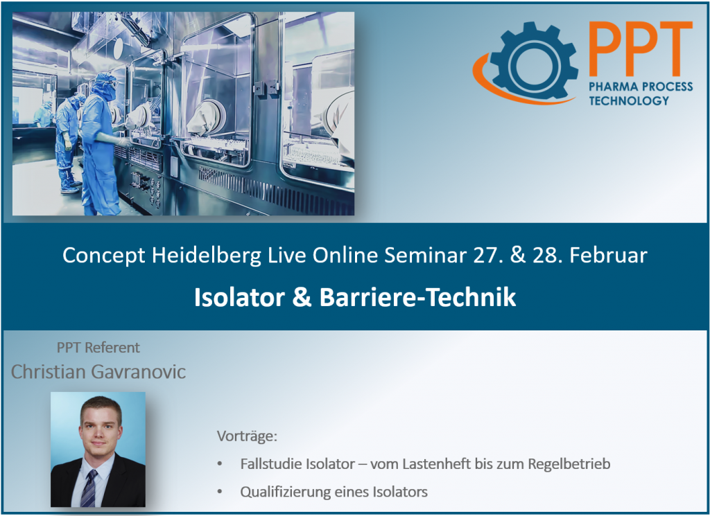 Concept Heidelberg Live Online Seminar Isolator & Barriere-Technik - PPT